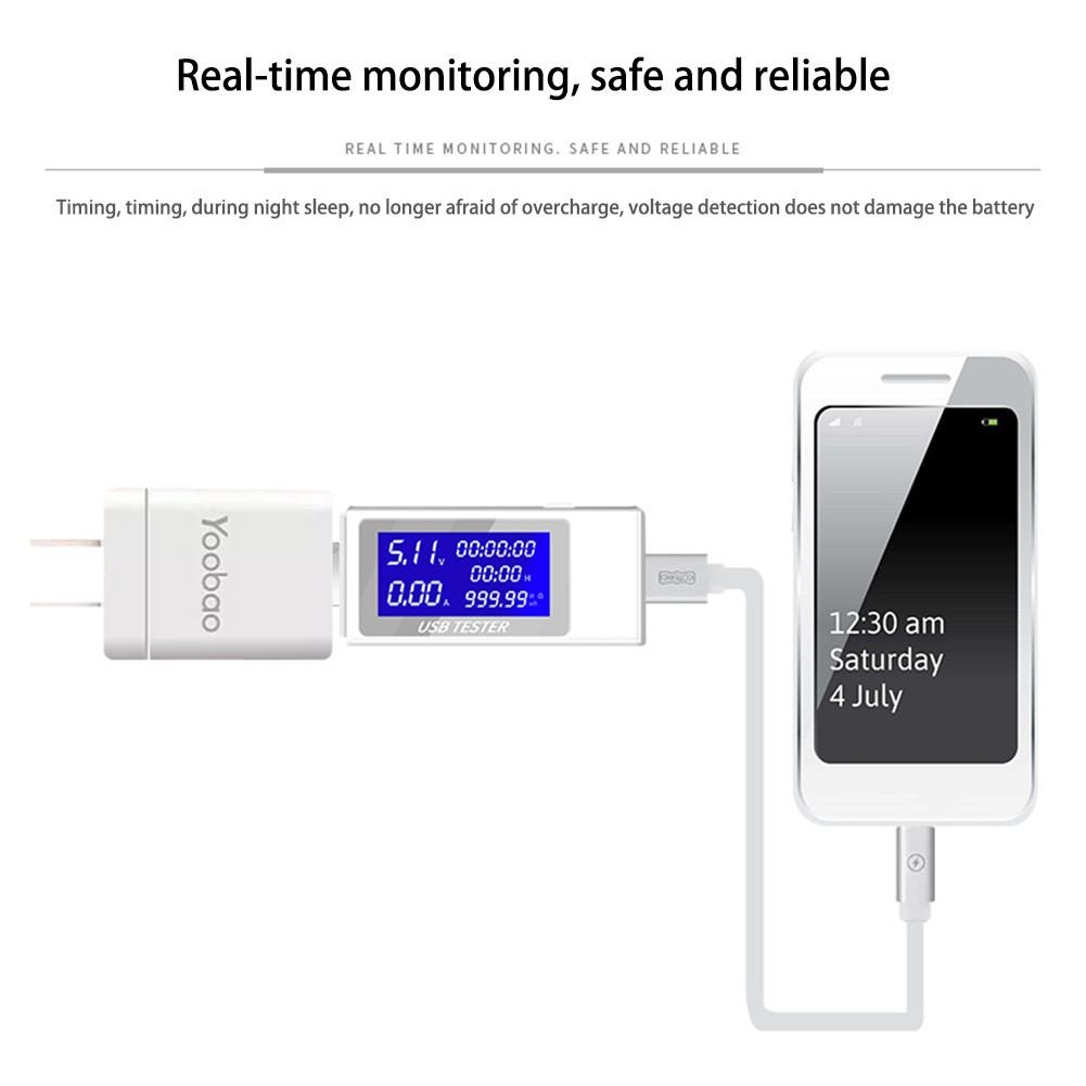 1pc Usb Socket Voltmeter Ammeter Charging Tester H Grandado