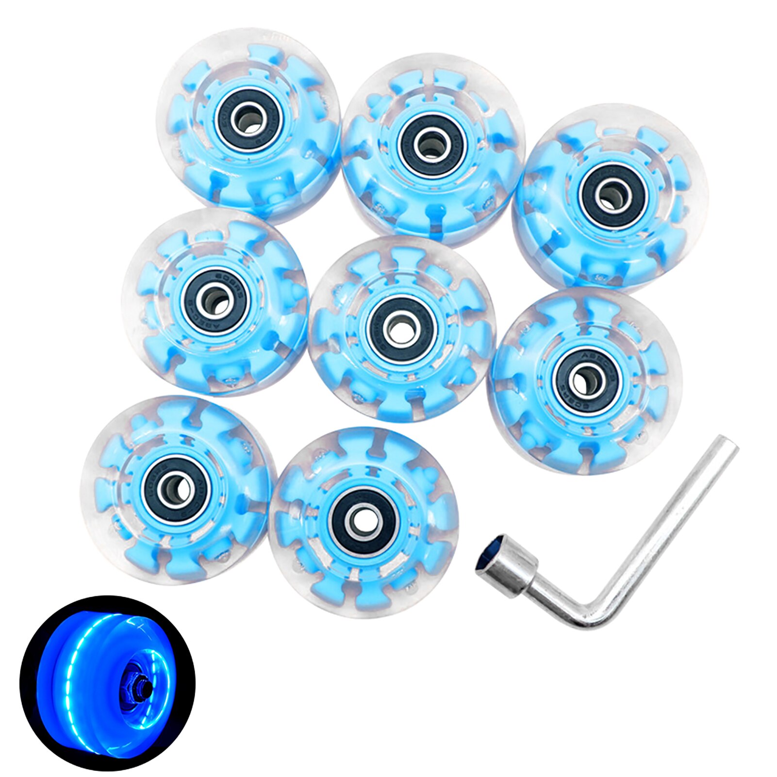 8pcs LED Luminous 82A With Core Roller Skate Wheel... – Vicedeal