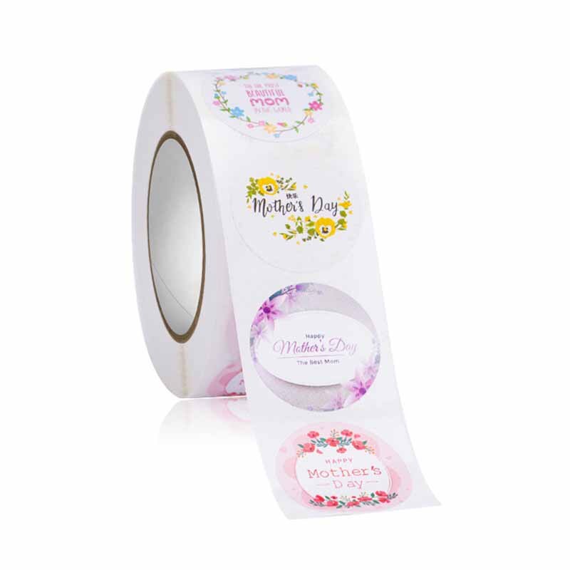 2.5cm 500pcs Happy Mothers Day Label Sticker White... – Grandado
