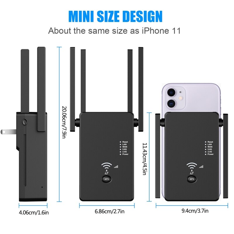 WiFi Range Extender 1200Mbps WiFi Repeater Signal ... – Grandado