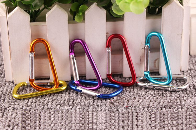 1/5/10PCS Climbing Button Carabiner Camping Hiking... – Grandado