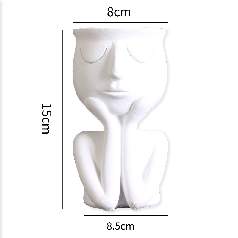 Humanoid Resin Flower Pot Character Sculpture Succ... – Grandado