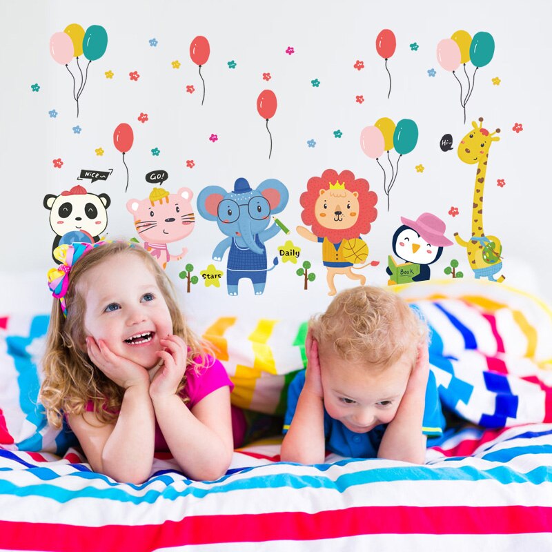 Cartoon Animals Lion Monkey Elephant Jungle Theme ... – Grandado