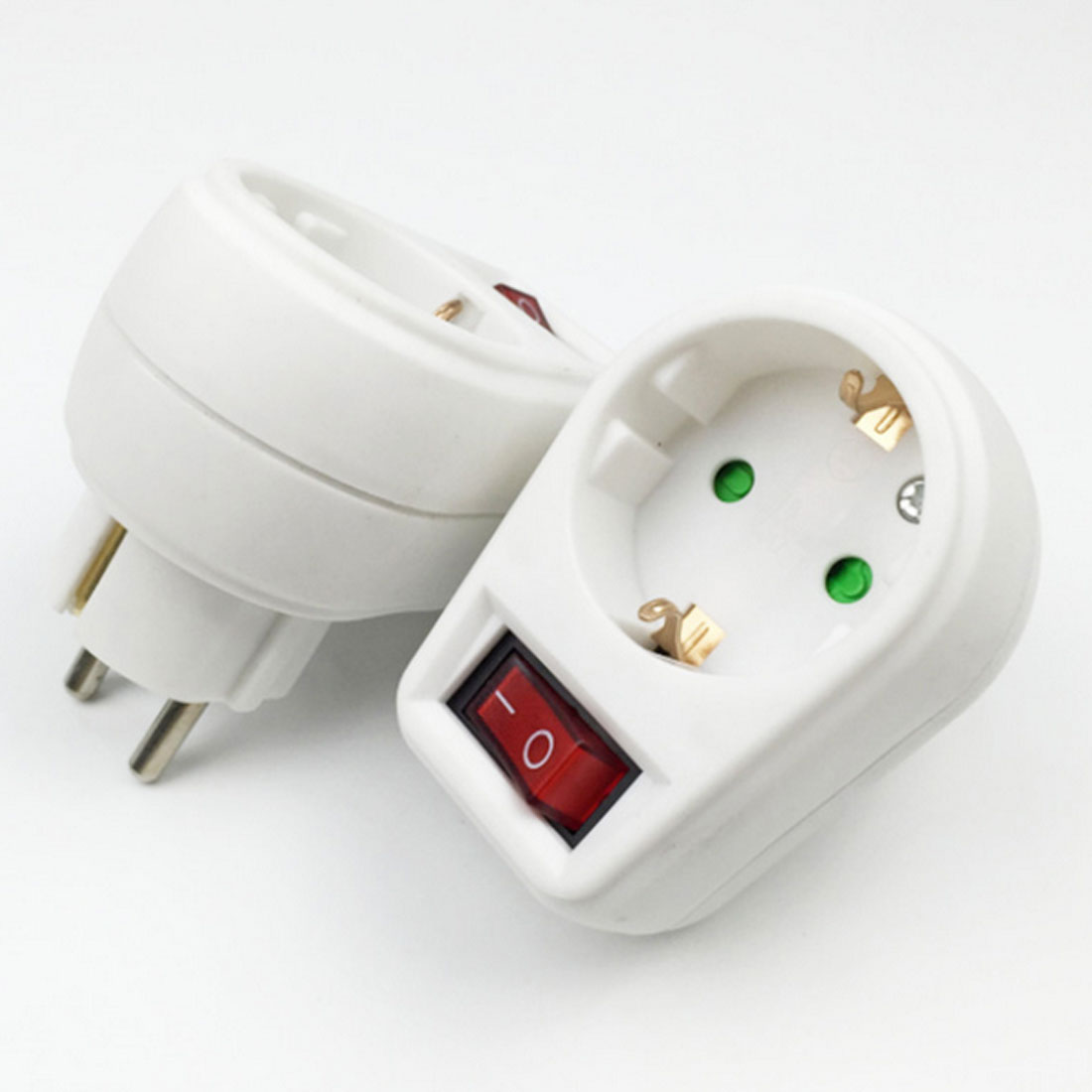 With Switch Neon Indicator 16A Travel Plugs EU Sta... – Grandado