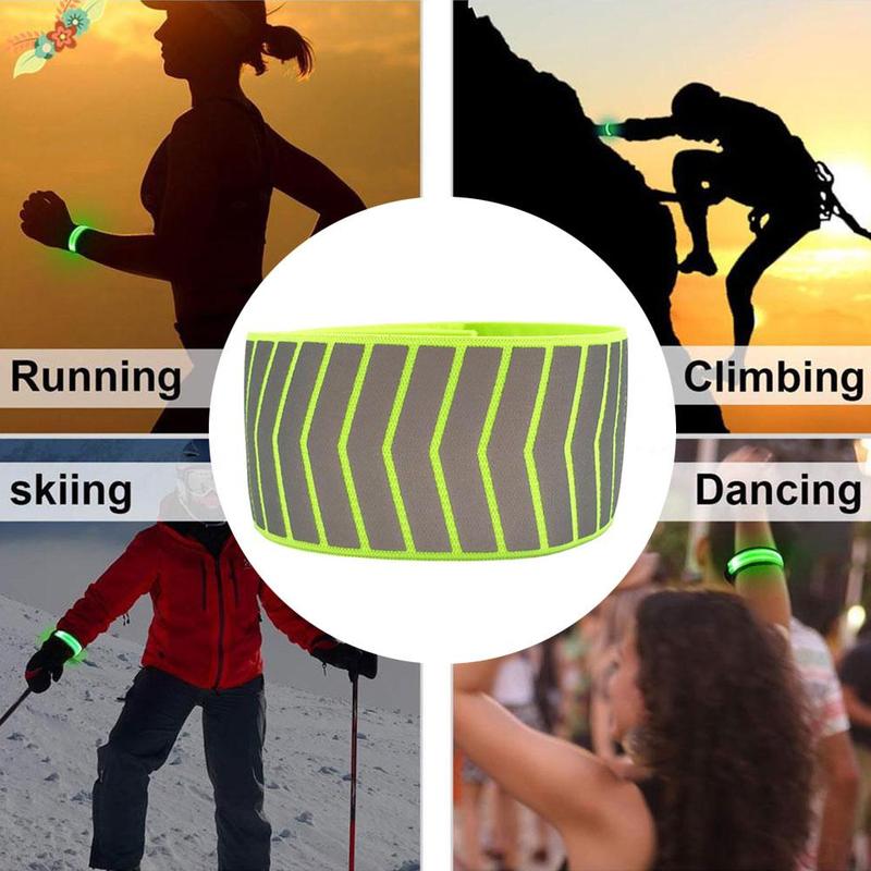 Safety Reflective Arm Wrist Band Belt Strap Sports... – Grandado