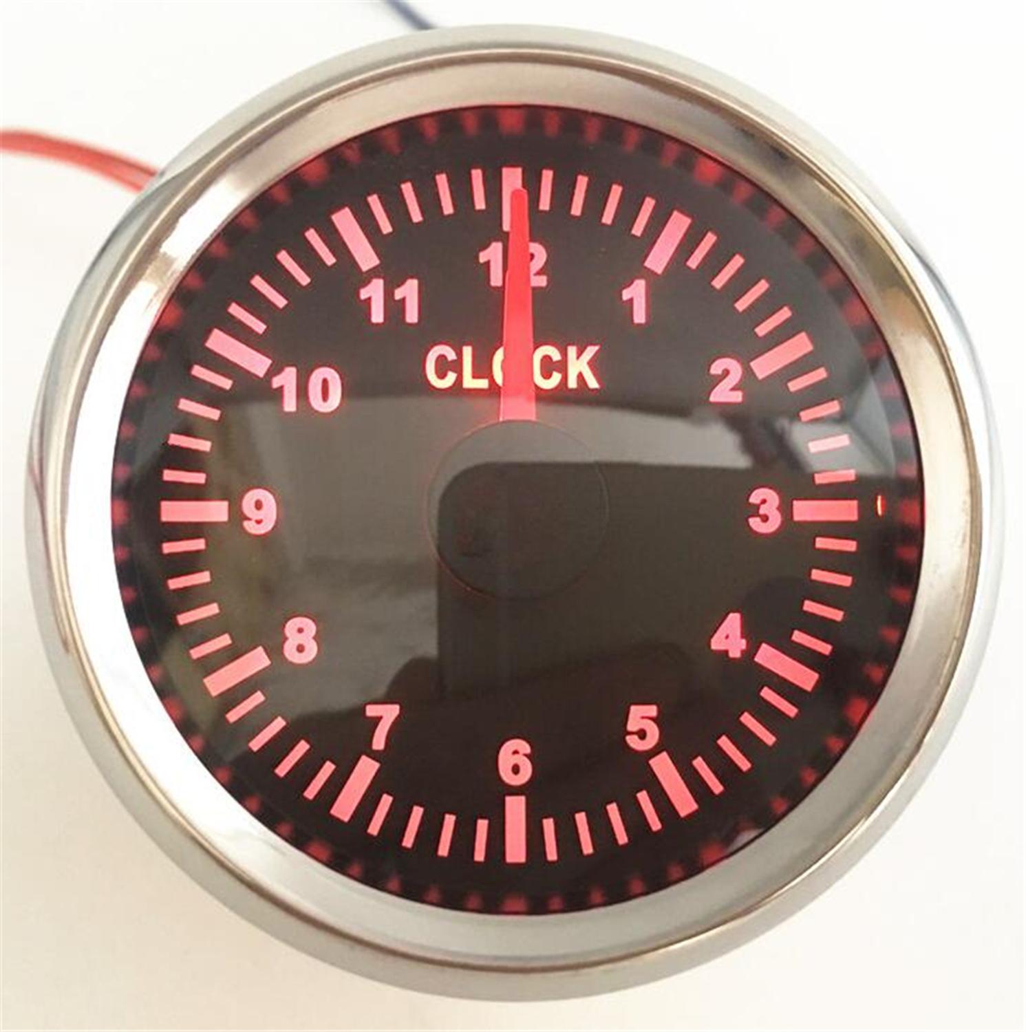 Pack of 1 52mm Pointer Clock Gauges Red Backlight ... – Grandado