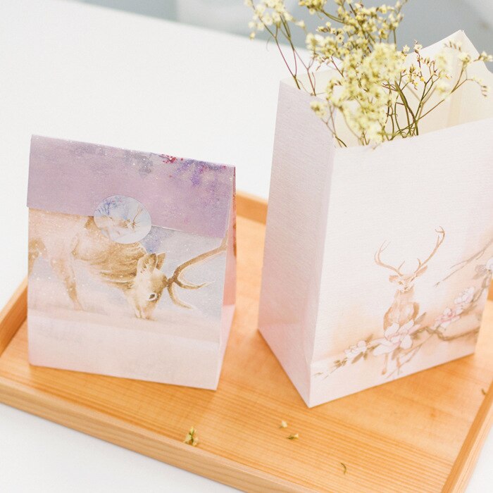 9 sets paper bag winter reindeer dream packaging b... – Grandado