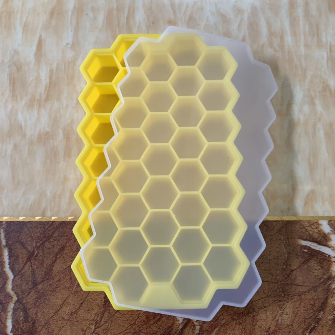 Food grade silicone honeycomb ice tray box with li... – Grandado