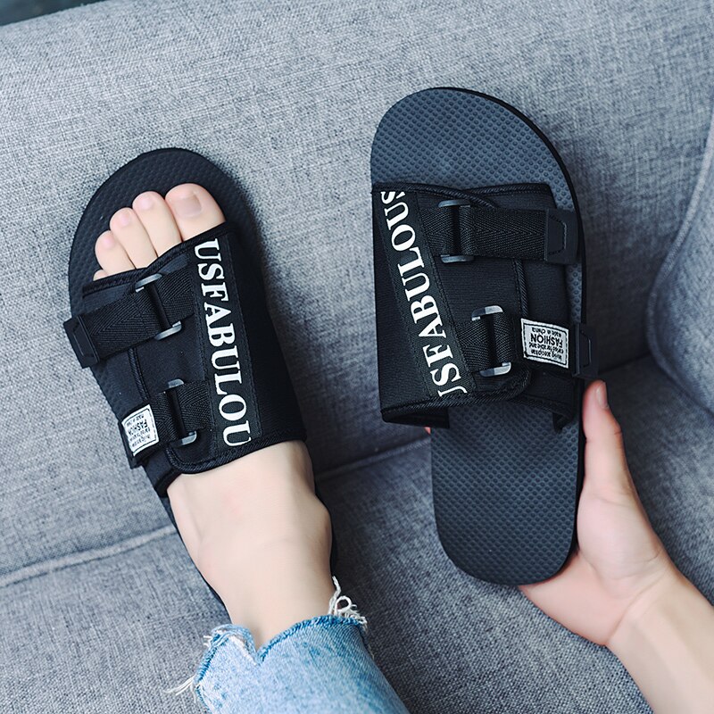 Summer Men Slippers Street Trend Men Beach Shoes O... – Grandado