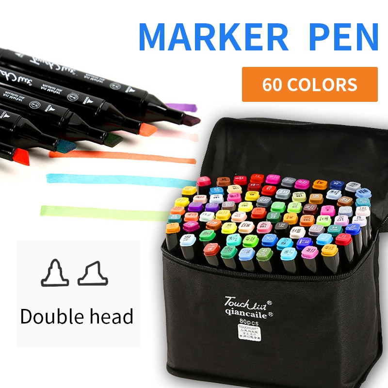 Touchfive 60 Colors Art Marker Set Oily Alcoholic ... – Vicedeal