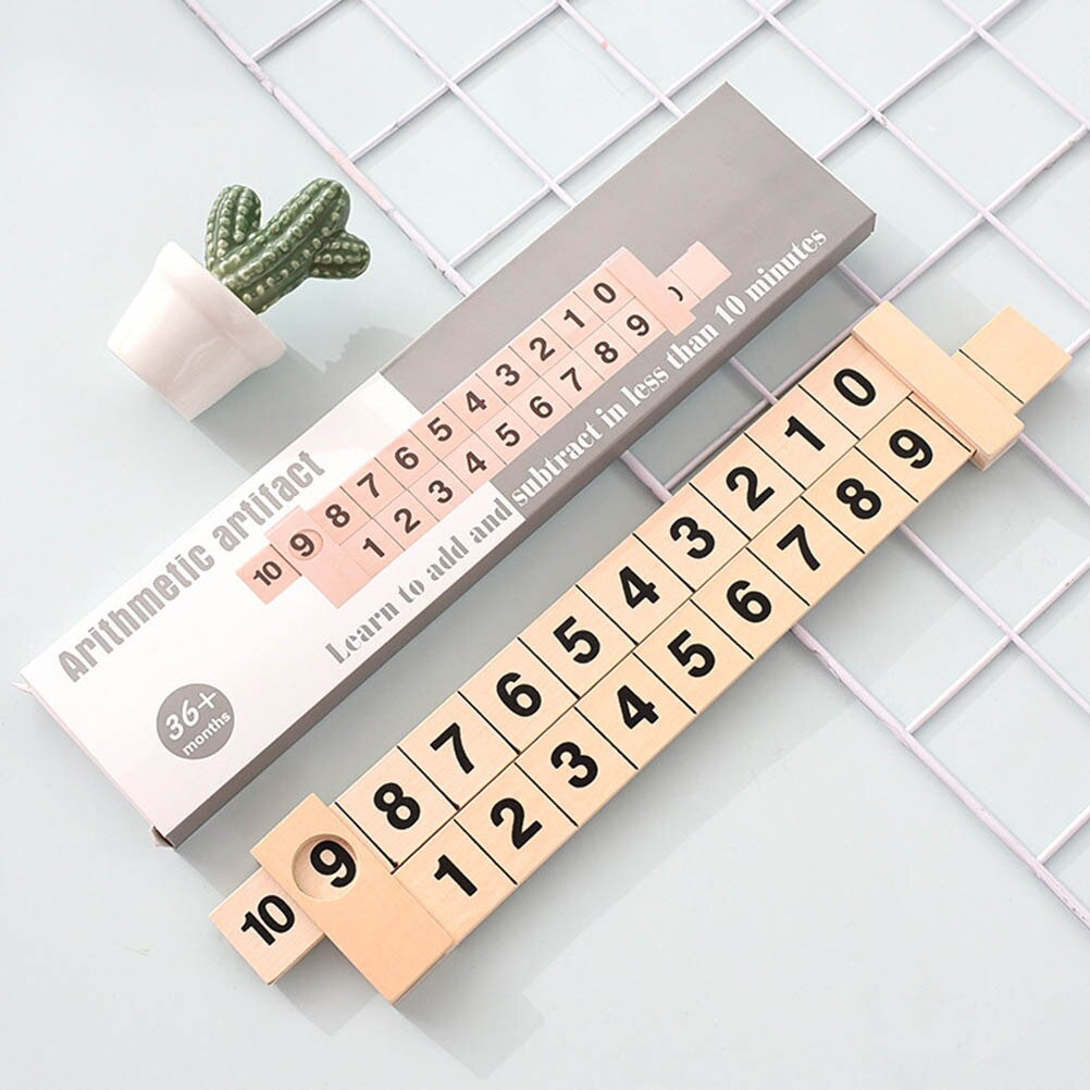 Wooden Math Arithmetic 1-10 Addition Subtract Lear... – Grandado