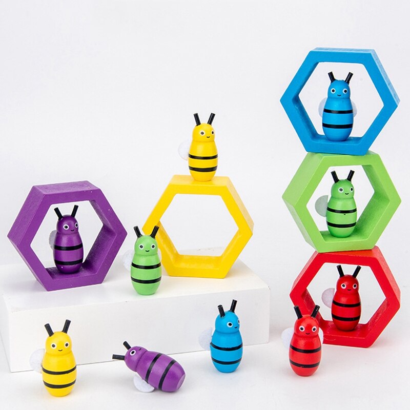 Wooden Beehive Game Bee Hive Toys Early Educationa... – Grandado