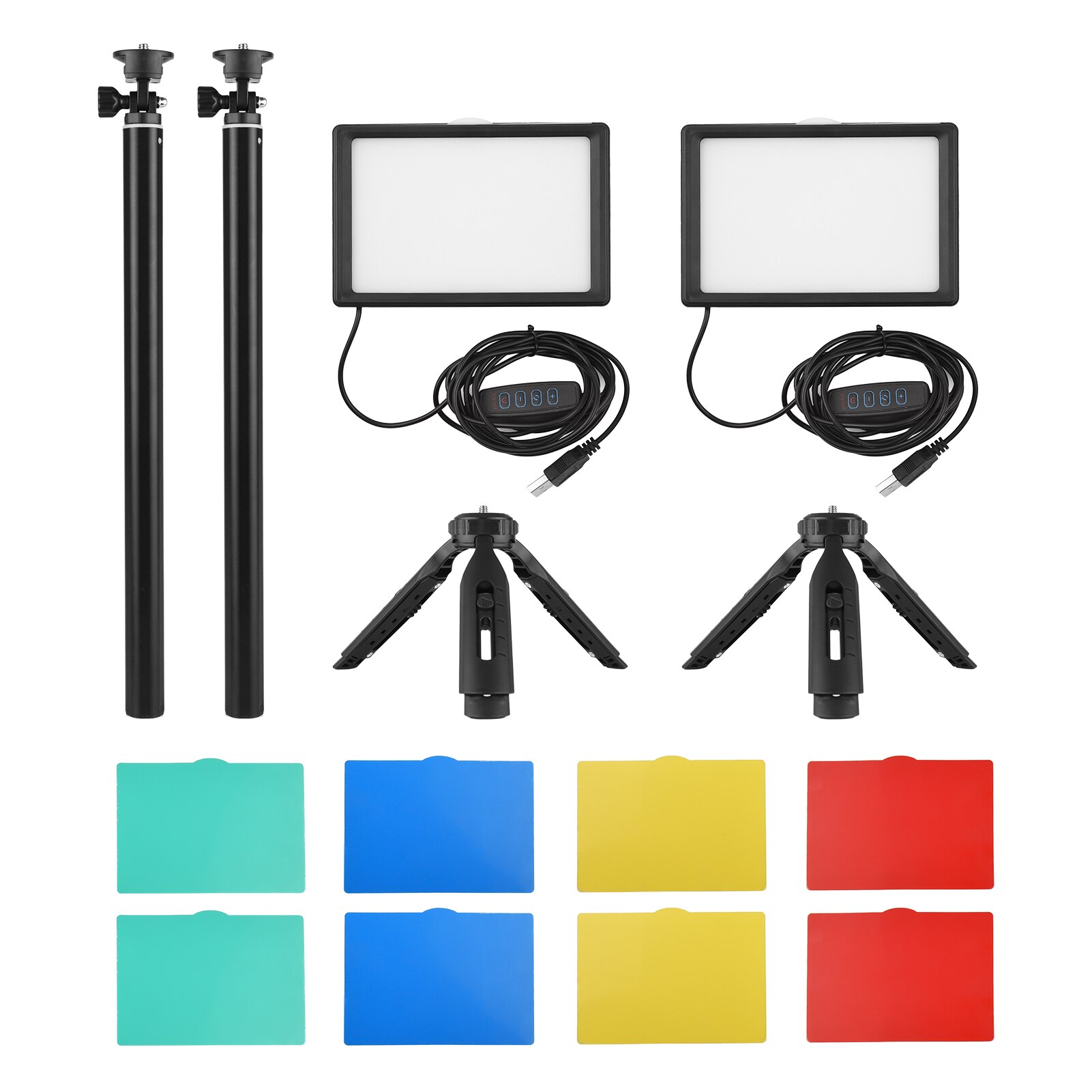 Andoer 2 stk usb led video lys kit fotografering b... – Grandado
