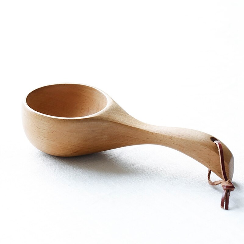 Cuchara de madera maciza de estilo japonés, cuchar... – Grandado