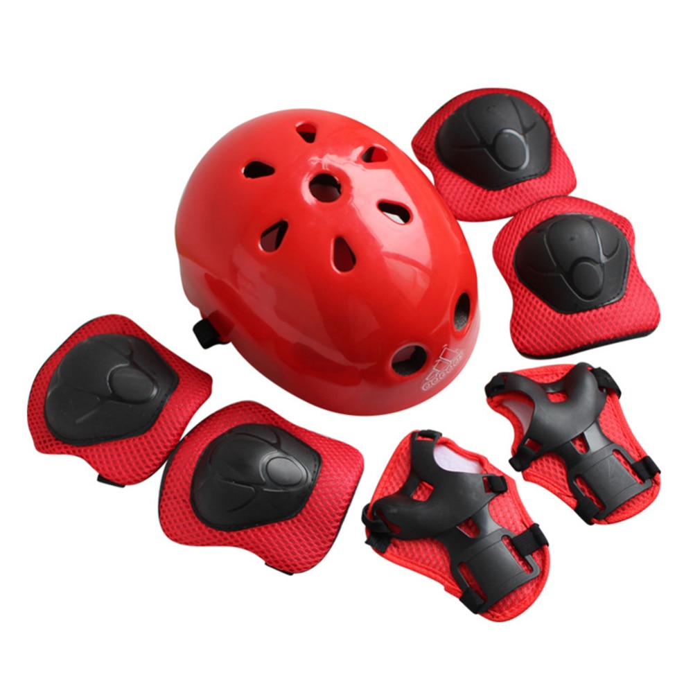 7 Pcs Children Skating Protective Helmet Gear Sets... – Grandado