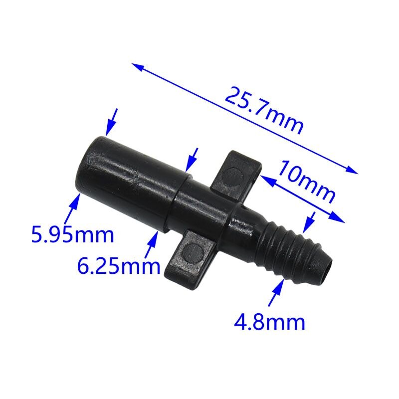6 mm Straight Connector Threaded Nozzle adapter Ir... – Grandado