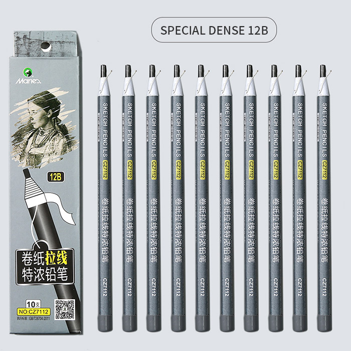 Marie's 10Pcs 12B/14B Pull line Paper pencil Sketc... – Grandado