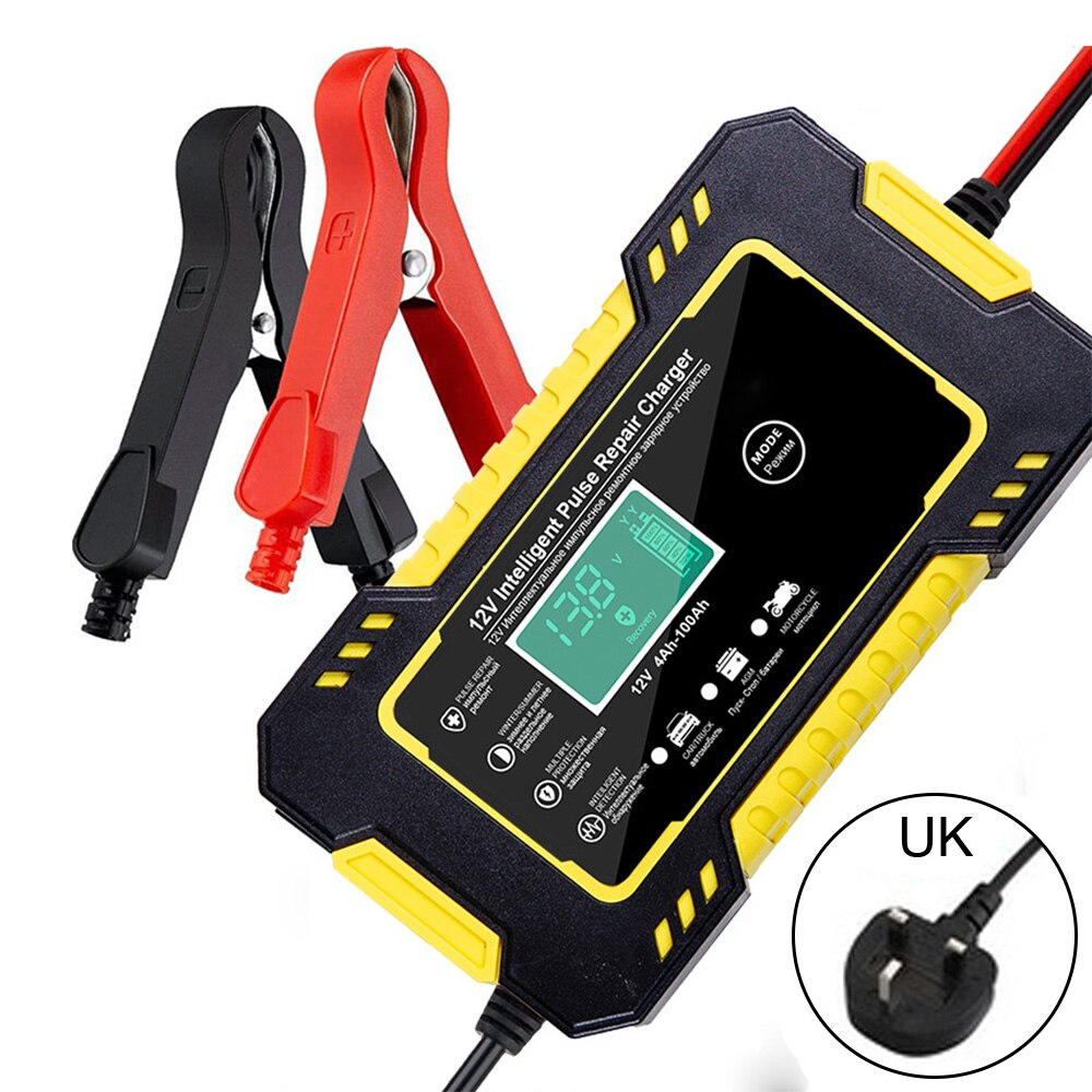 12V 6A Car Motorcycle Battery Charger Touch Screen... – Grandado