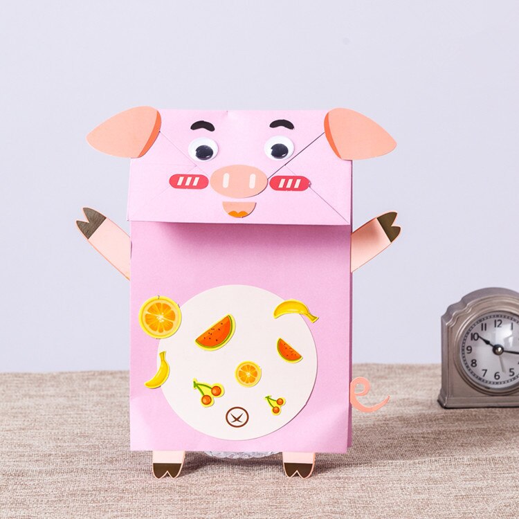 Kids DIY Cartoon Animal Paper Bag Hand Puppet Chil... – Vicedeal