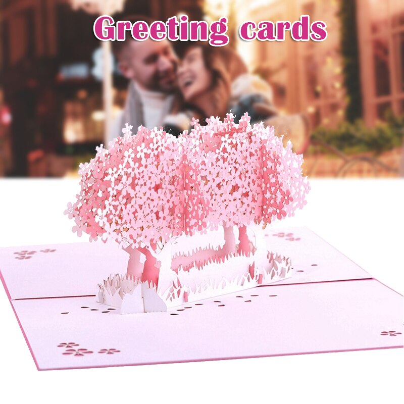 3D Cherry Blossom Pops-Up Card Handmade Greeting C... – Grandado