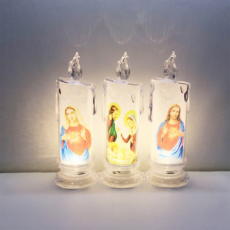 Jesus Virgin Christ Candle Lamp Romantic Tealight ... – Vicedeal
