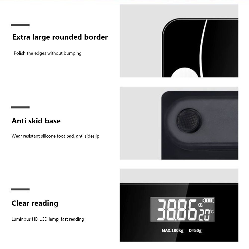 Weighing Scale Bluetooth-compatible Body Fat Smart... – Grandado