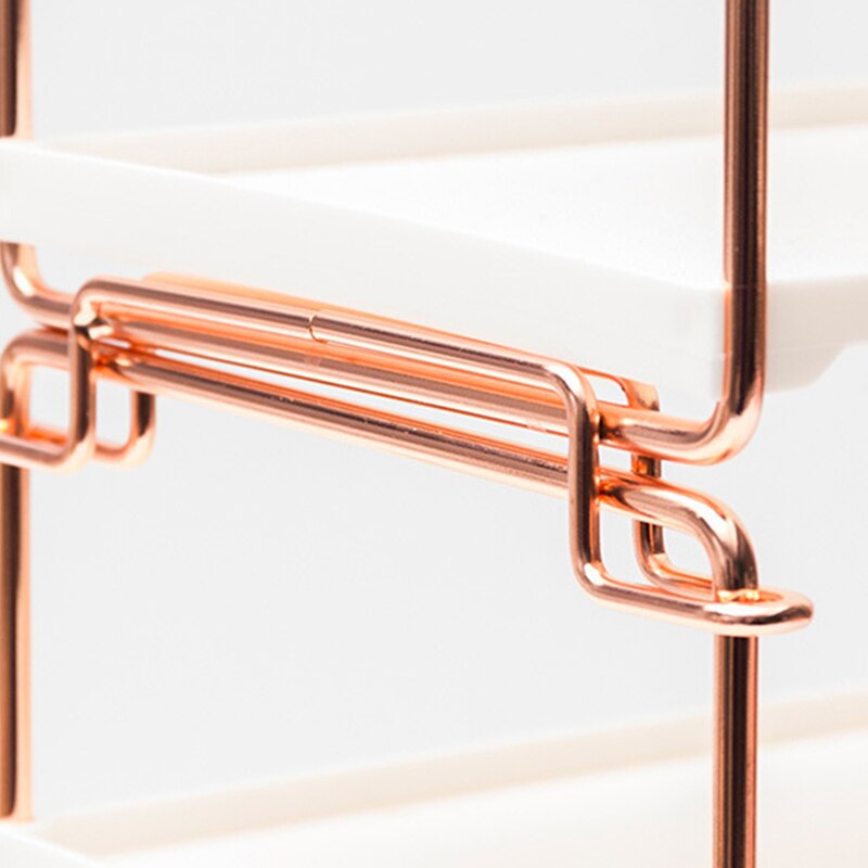 Desktop Storage Rack Rose Gold 2 Layers Bathroom M... – Grandado