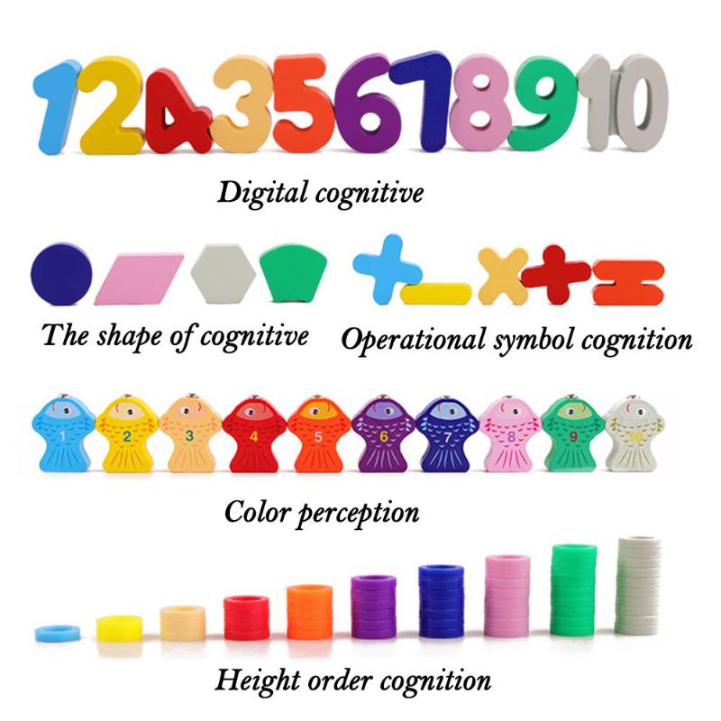 Children Wooden Math Fishing Game Kits Counting Sh... – Vicedeal