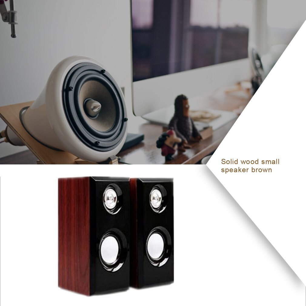 USB Plug D092 Small Solid Wood Speaker Wooden Subw... – Vicedeal
