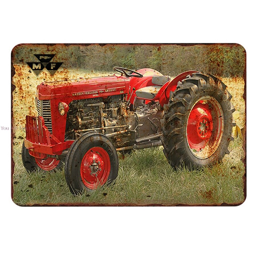 Farmall John Deere Green Metal Tin Signs Tractor F... – Vicedeal