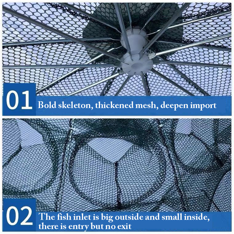 Hexagon Fish Network 4-20 Holes Fishing Net Foldin... – Grandado