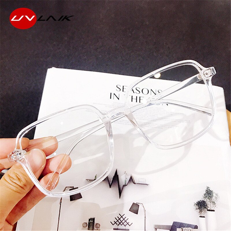 UVLAIK Retro Square Glasses Computer Eyewear Frame... – Grandado