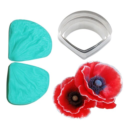 Poppy Flower Silicone Veiner & Cutter Mold Pet... – Grandado