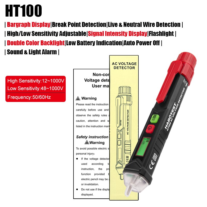 HABOTEST Voltage Indicator Non-contact Wire Break ... – Vicedeal