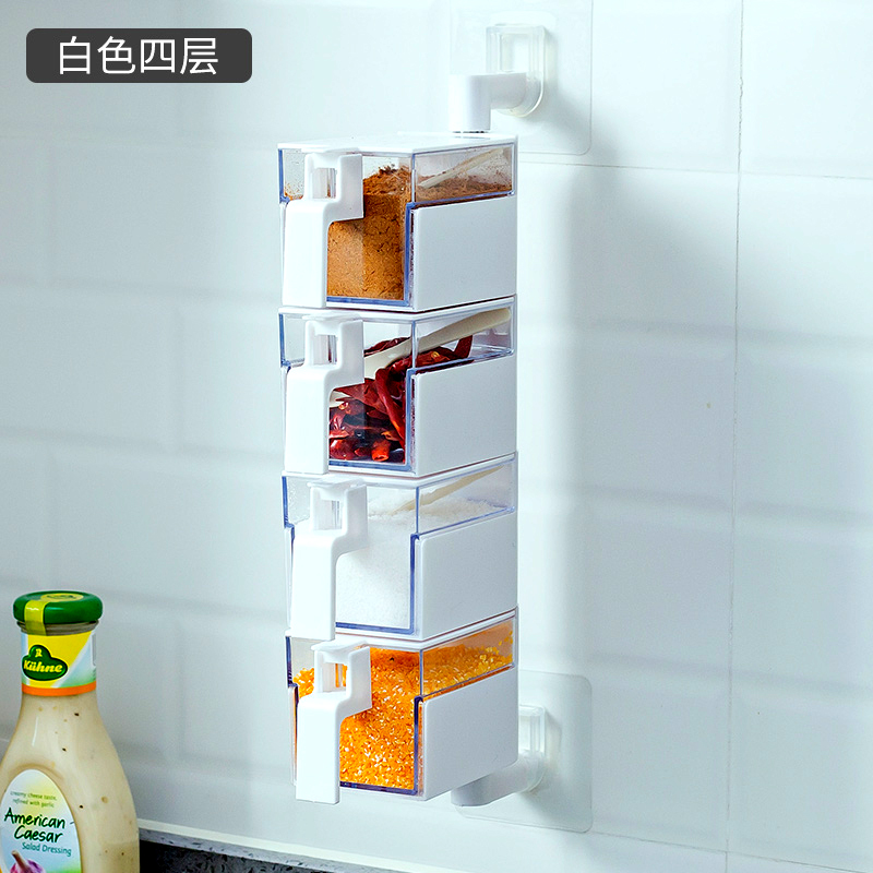 Kitchen supplies salt cans wall hanging free punch... – Grandado