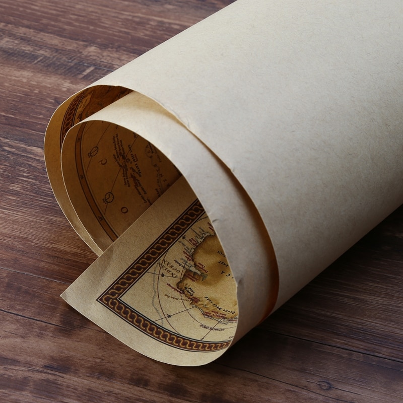 Vintage Retro Matte Kraft Paper World Map Antique ... – Grandado
