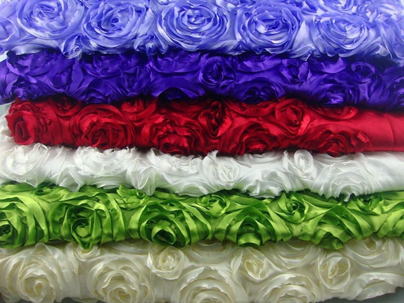 3D Cloth fabric flowers colorful roses wedding car... – Vicedeal