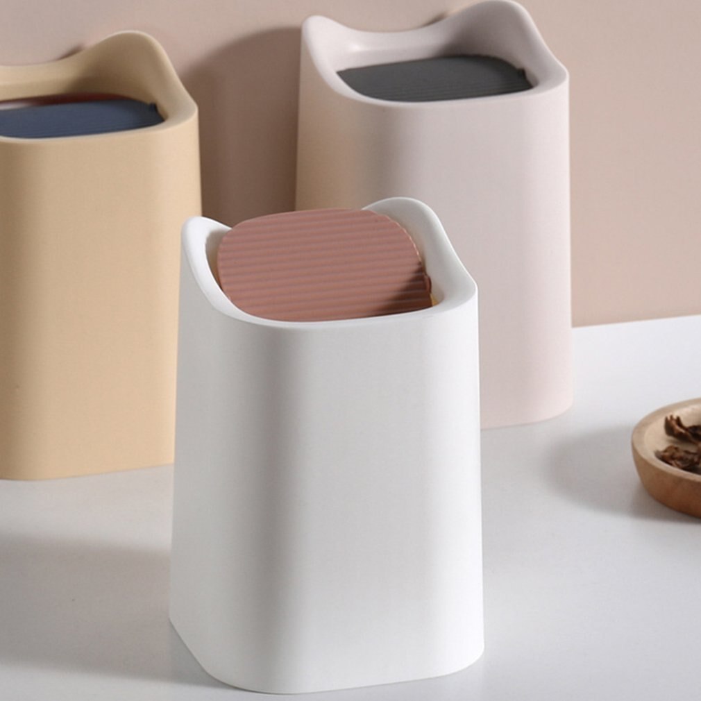 Cute Mini Trash Can Garbage Can Storage Basket Sto... – Grandado