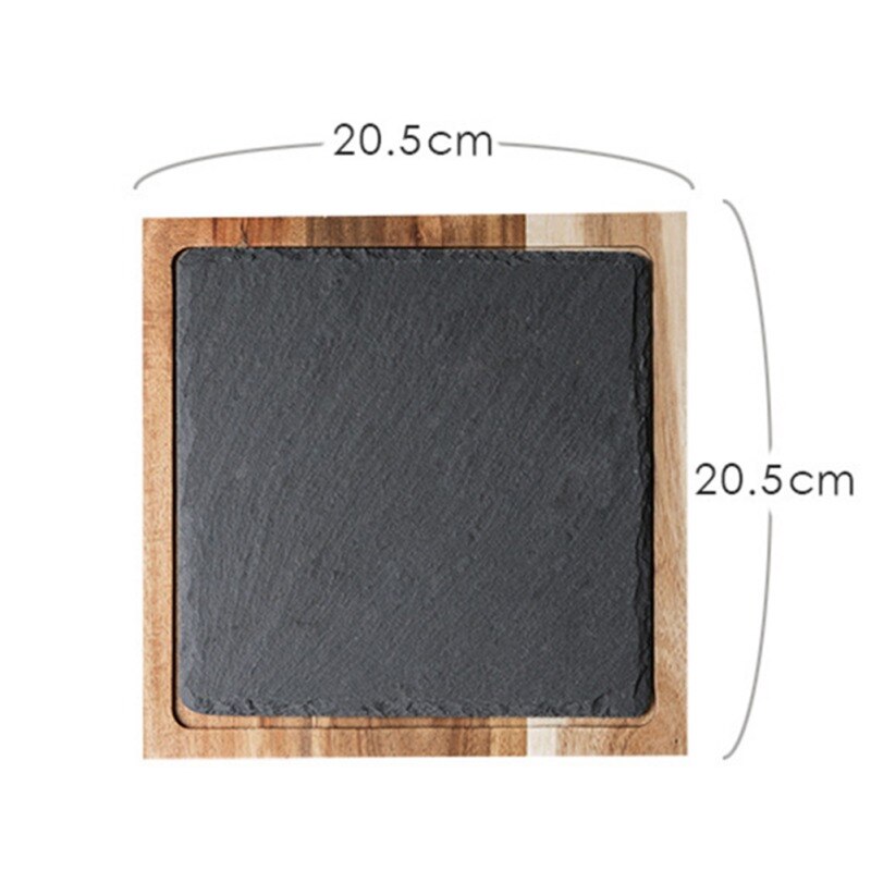 Solid Wood Tray Black Solid Wood Western Food Rock... – Vicedeal