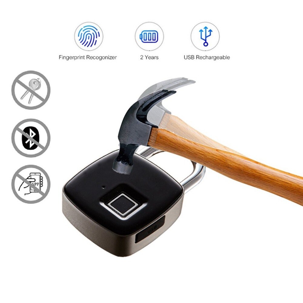 Hard Stainless Steel Anti-hammer Anti-theft Finger... – Grandado