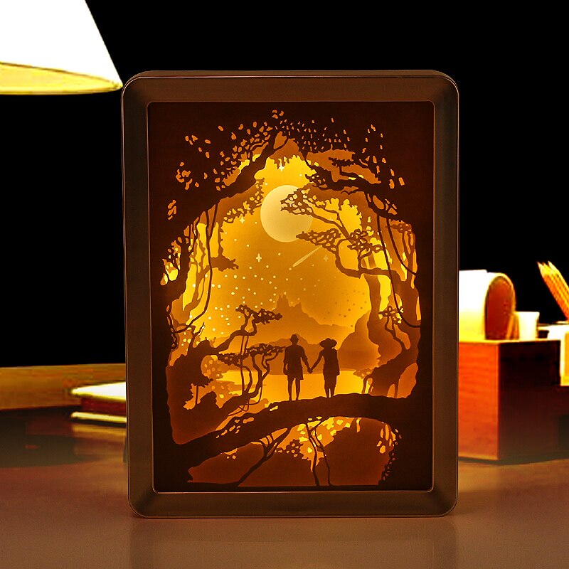 Product Paper Cut Led Night Light Painting 3D Shad... – Vicedeal