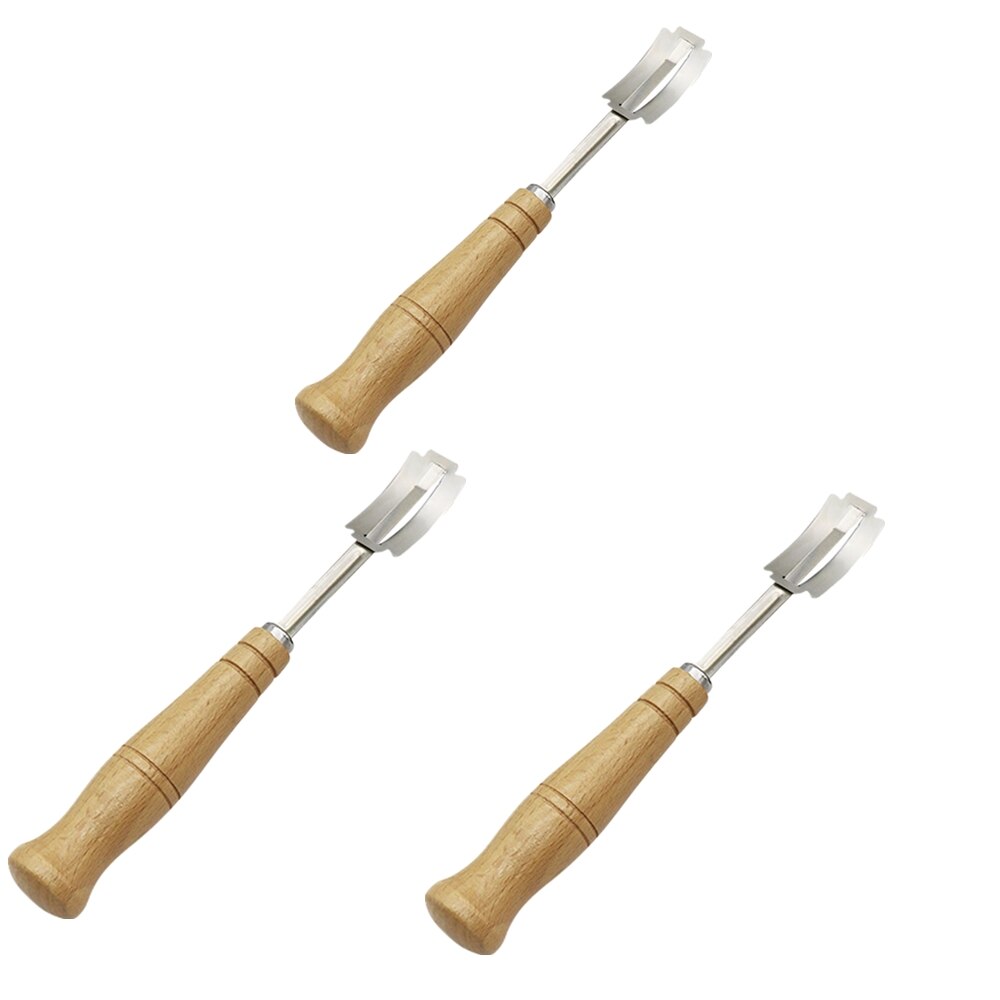 3 Sets Bread Bakers Cutter Bakery Scraper Wooden H... – Grandado