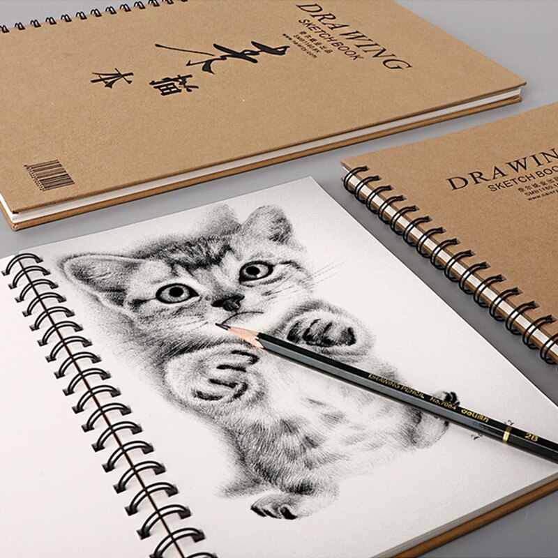 Thicken Backboard A4 Sketchbook 30 Sheets Drawing ... – Grandado