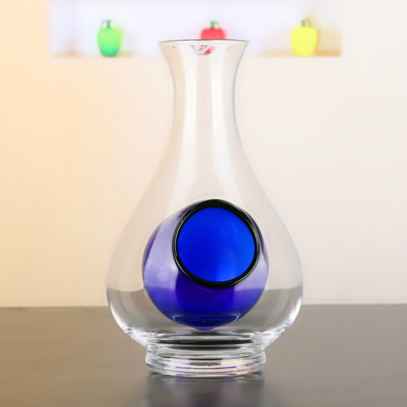 500ml Lead-Free Glass Wine Jug Crystal Glass Blue ... – Grandado