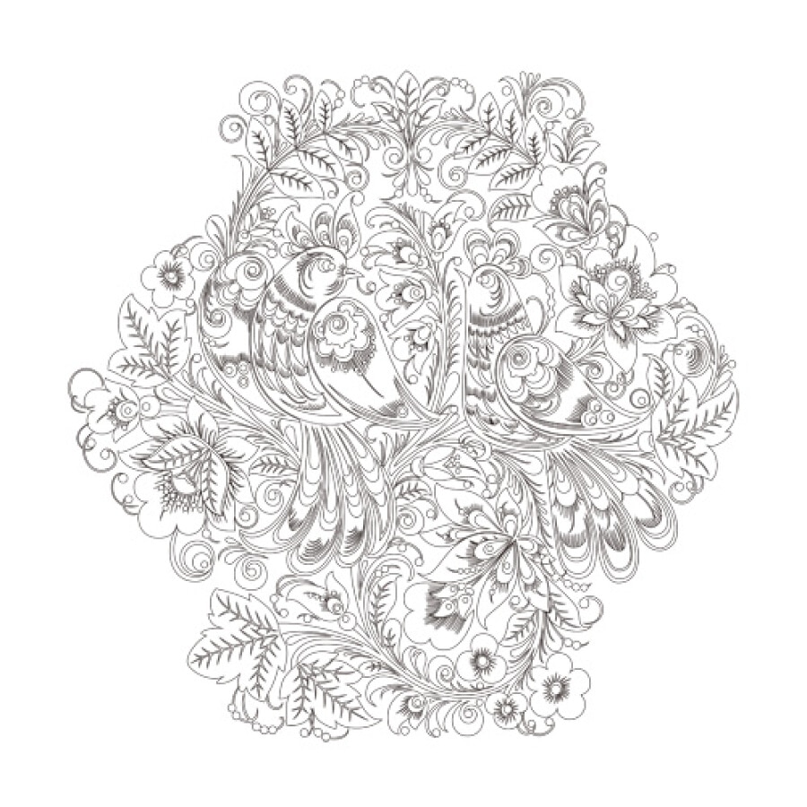 98 Pages cirrus Vine flowers Coloring Book for Chi... – Grandado