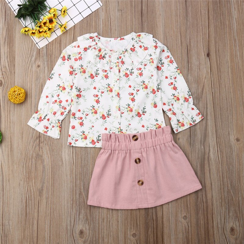 Toddler Clothes Baby Girl Flower Print Flare Long ... – Grandado