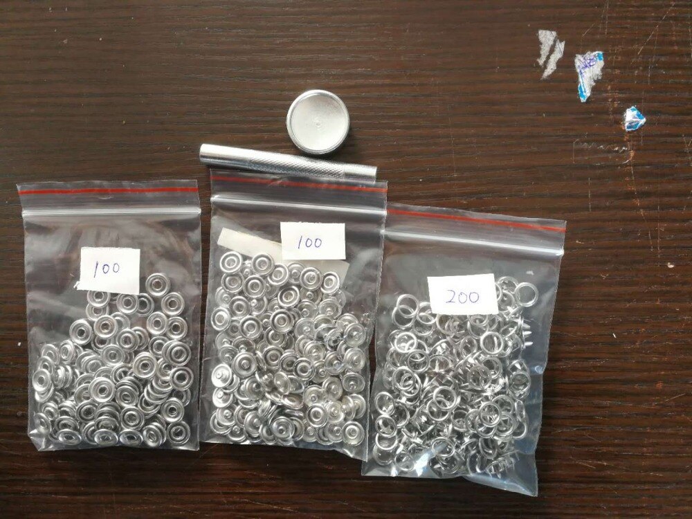 100 Sets Silver 9.5mm Metal Copper Prong Snap Butt... – Vicedeal