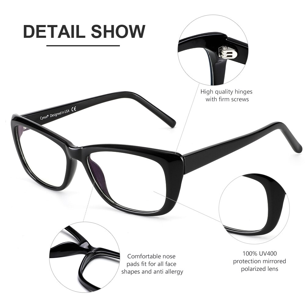 Cyxus Anti Blue Light Computer Glasses Retro Class... – Grandado