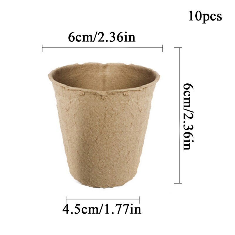 10Pcs 6/8cm Plant Grow Pot Paper Nursery Cup Start... – Vicedeal