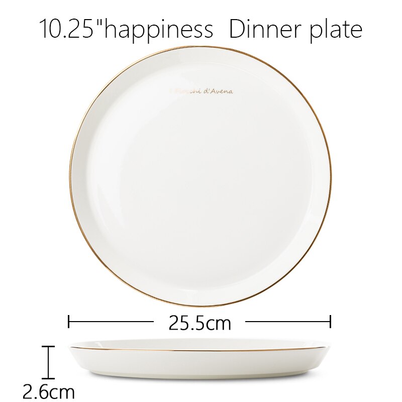 Nordic Ceramic Dinner Plates Beef Flat Plate Table... – Grandado